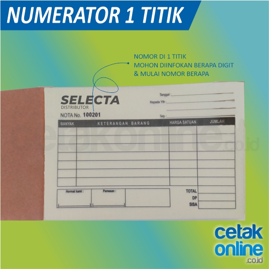 nota surat jalan faktur invoice ncr - 1 ply - 1/8 F4 | cetakonline