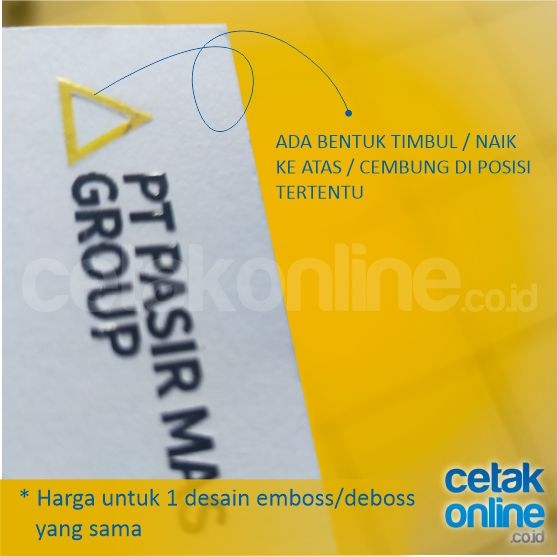 Kartu Nama Emboss Deboss Art Carton 260 - Cetak 2 sisi | cetakonline
