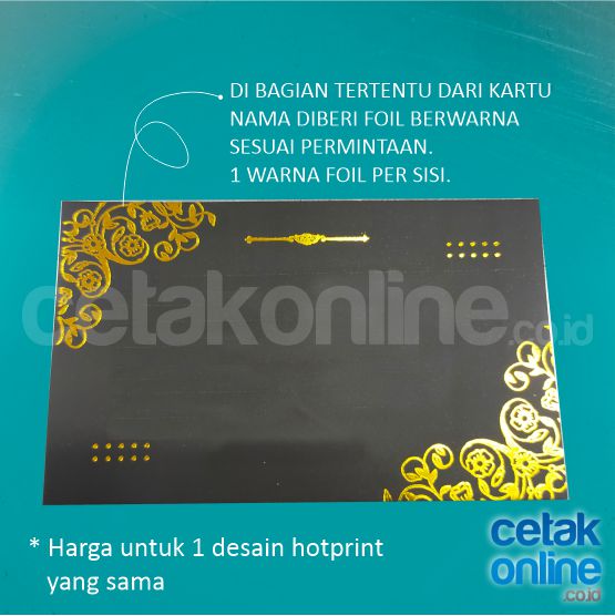 Kartu Nama Hotprint Art Carton 310 - cetak 1 sisi - Hotprint 1 sisi ...