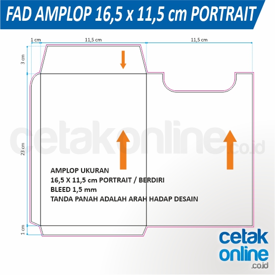 Amplop Custom Borderless 16,5 x 11,5 cm - HVS80 | cetakonline
