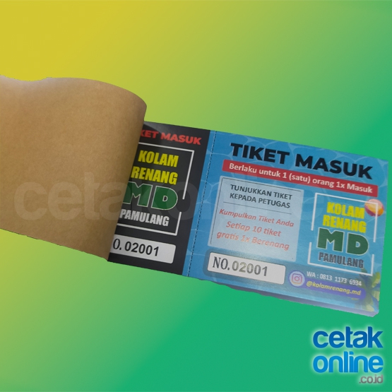 Kupon Voucher Lembaran 15 x 6 cm Art Paper 310 | cetakonline