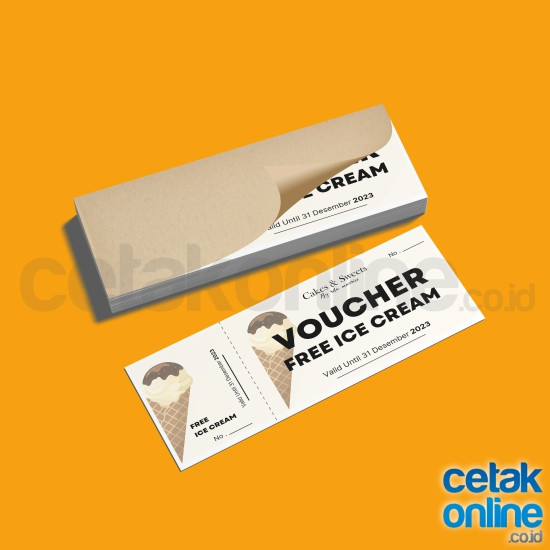 Kupon Voucher Jilid isi 50 - 9 x 6 cm HVS80 | cetakonline