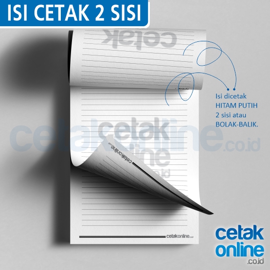 Notebook / Blocknotes / Notes A5 - isi 25 lembar - Hitam Putih BW ...