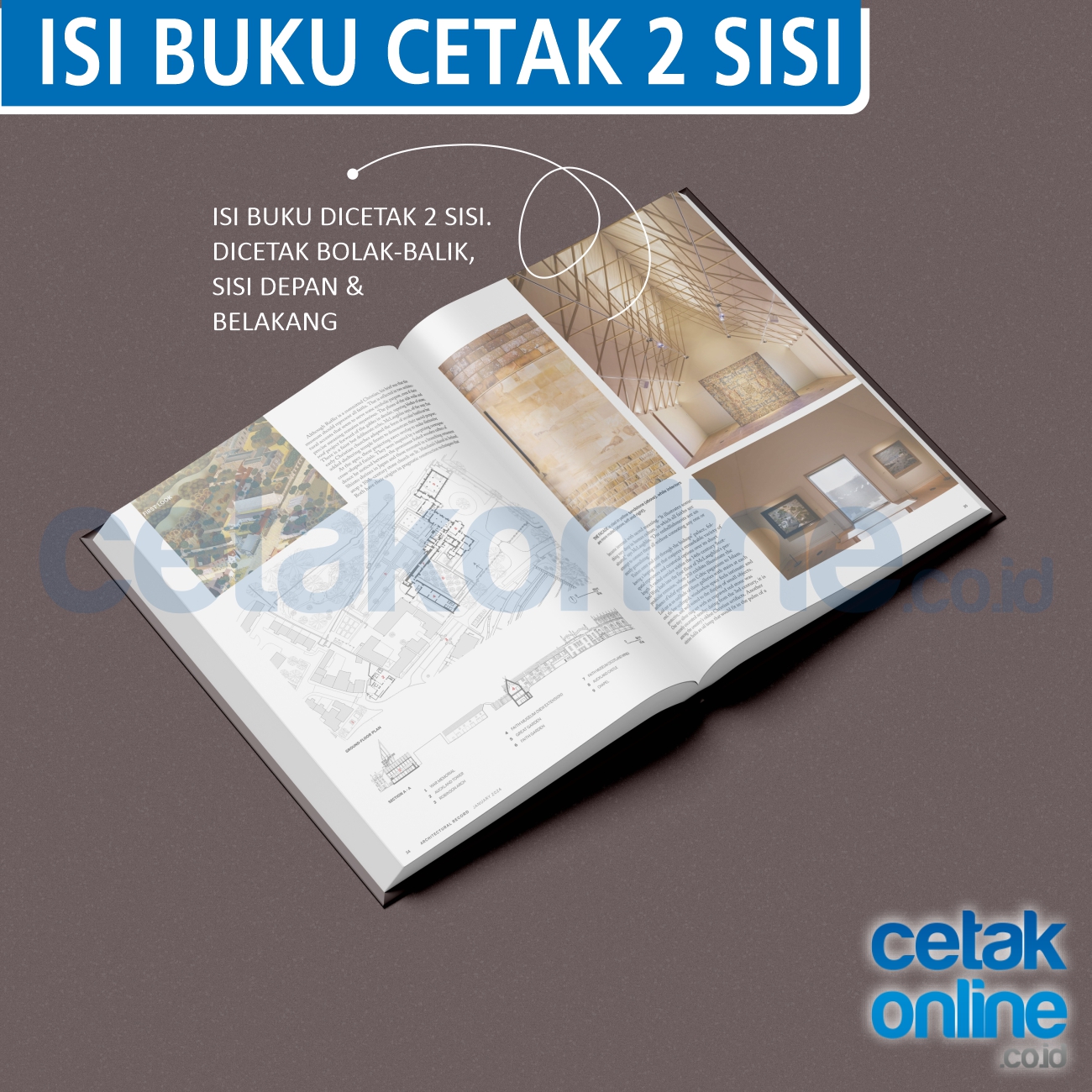Cetak Buku A5 Full Color Jilid Hard Cover + Spiral Kawat Art Carton 230 ...
